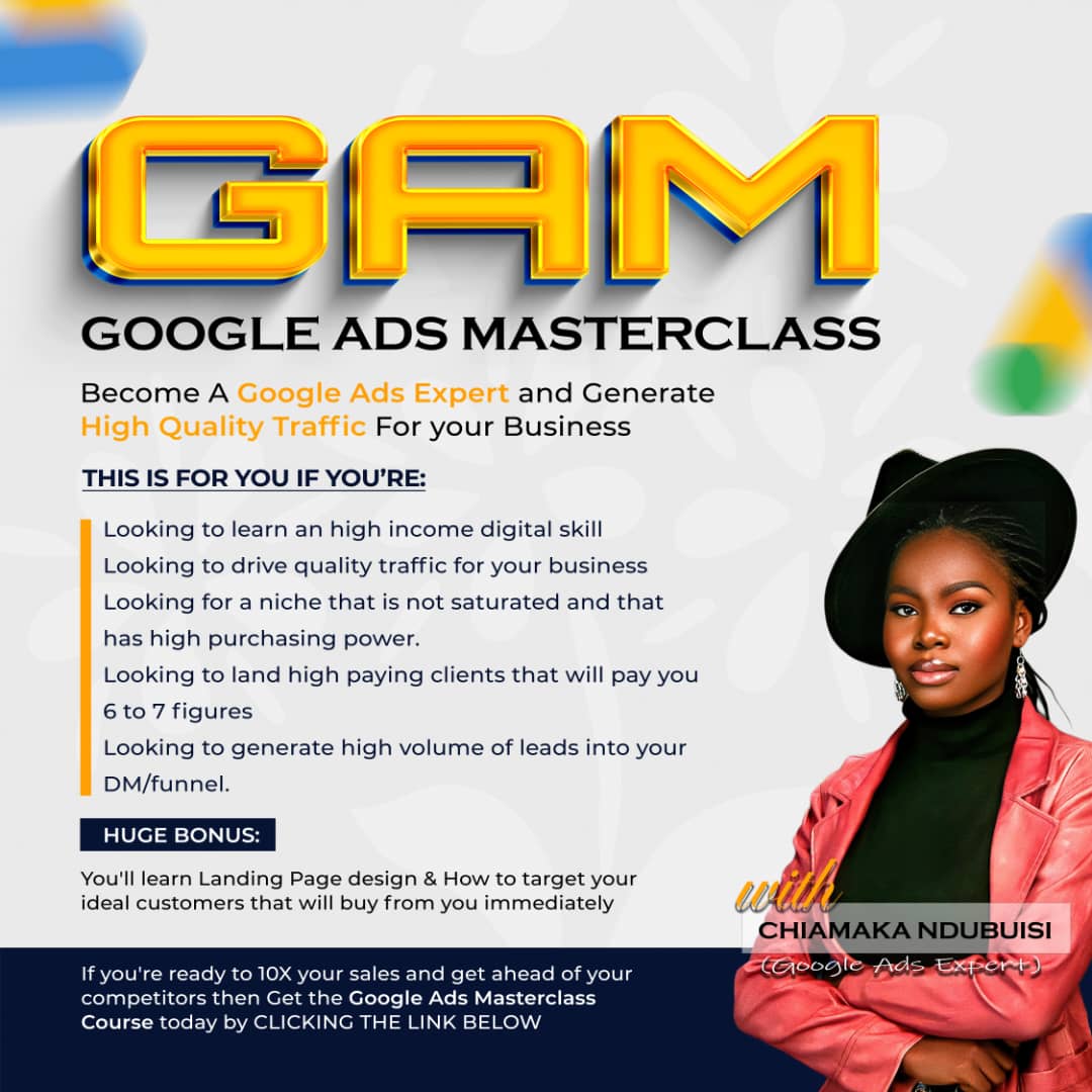 Google ADs Masterclass – Google ADs Masterclass With Coach Scholastica